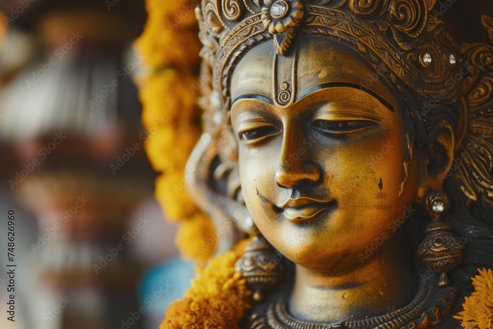 Beautiful statue of the Hindu deity Lord Balaji. Fictional Character ...