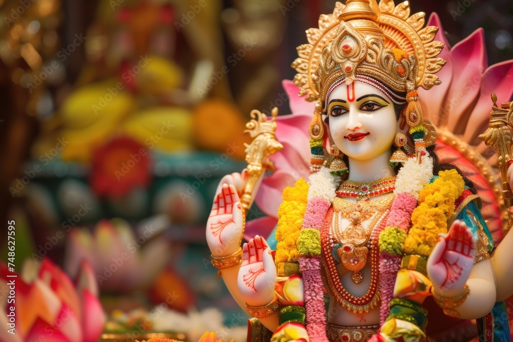Deity Art - Hindu Goddess or God - Rich in Diverse Decorations ...