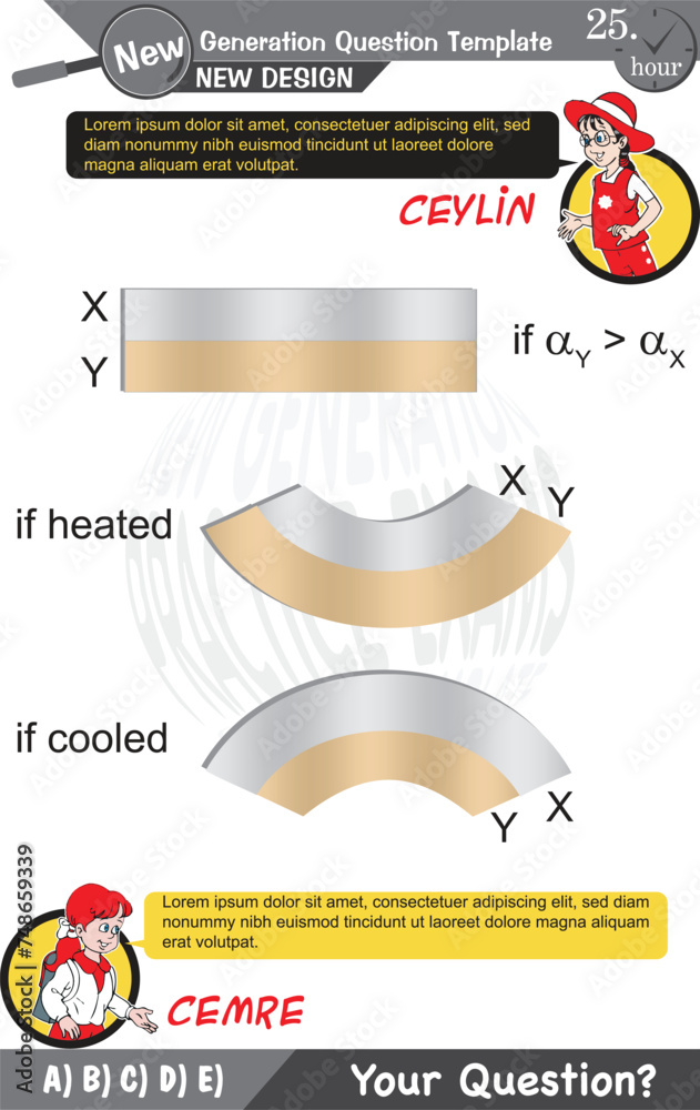 Vecteur Stock High school exam question template, middle school exam ...