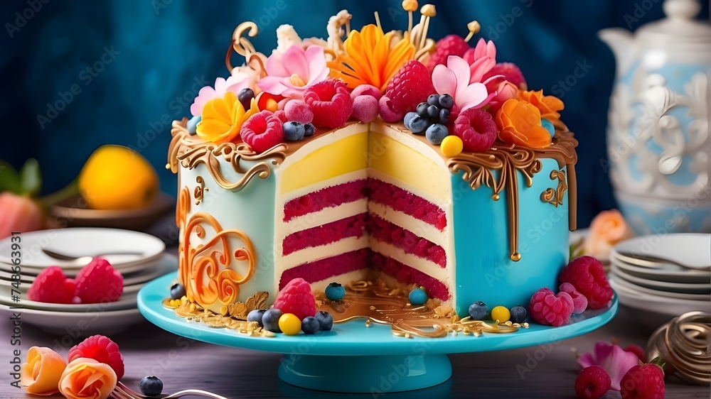 With their intricate designs and vibrant colors, cakes are a feast for ...