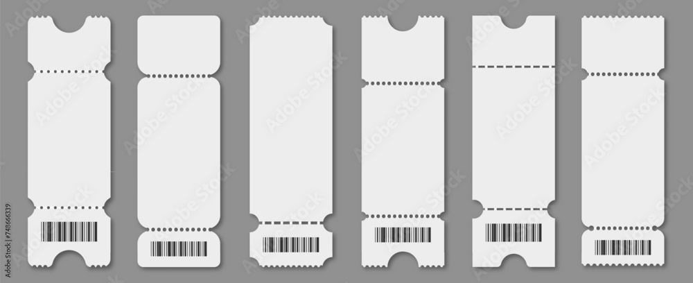 Discount coupon and voucher set featuring various savings and QR codes ...