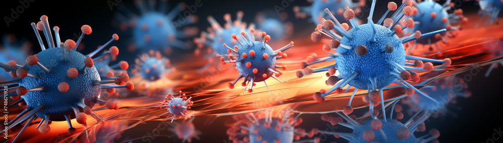 A 3D visualization of a virus being neutralized by engineered ...