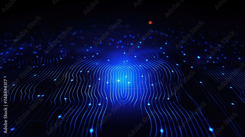 Digital fingerprints with digital binary code. Biometric authorization ...