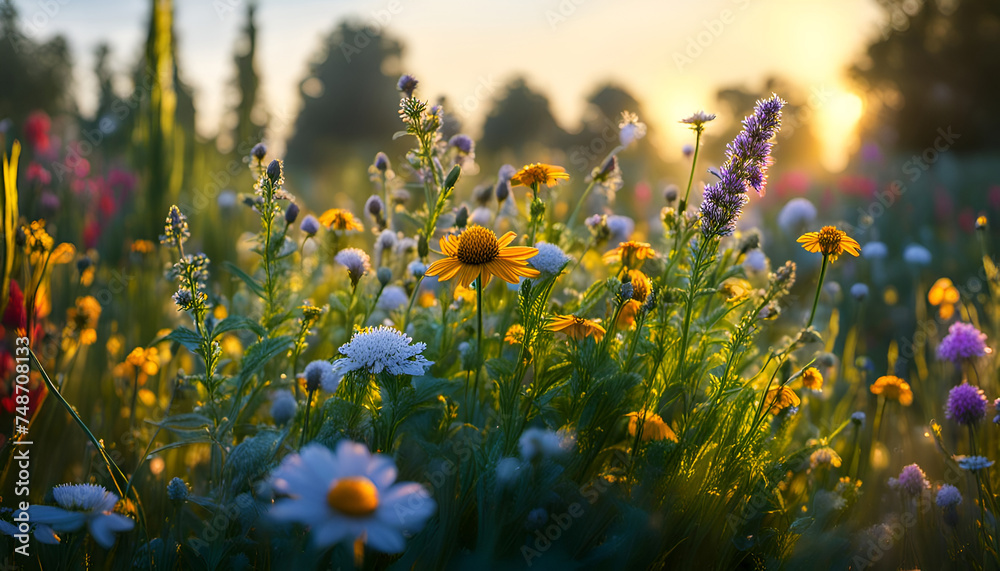 Bunte Blumen Garten