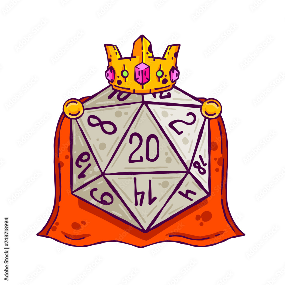 Dice d20 for playing Dnd. King character for Dungeon and dragons board ...