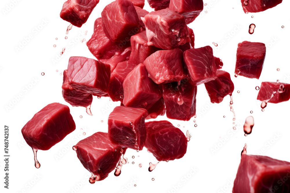 Elegant Beef Cube Illustration on transparent background Stock Photo ...