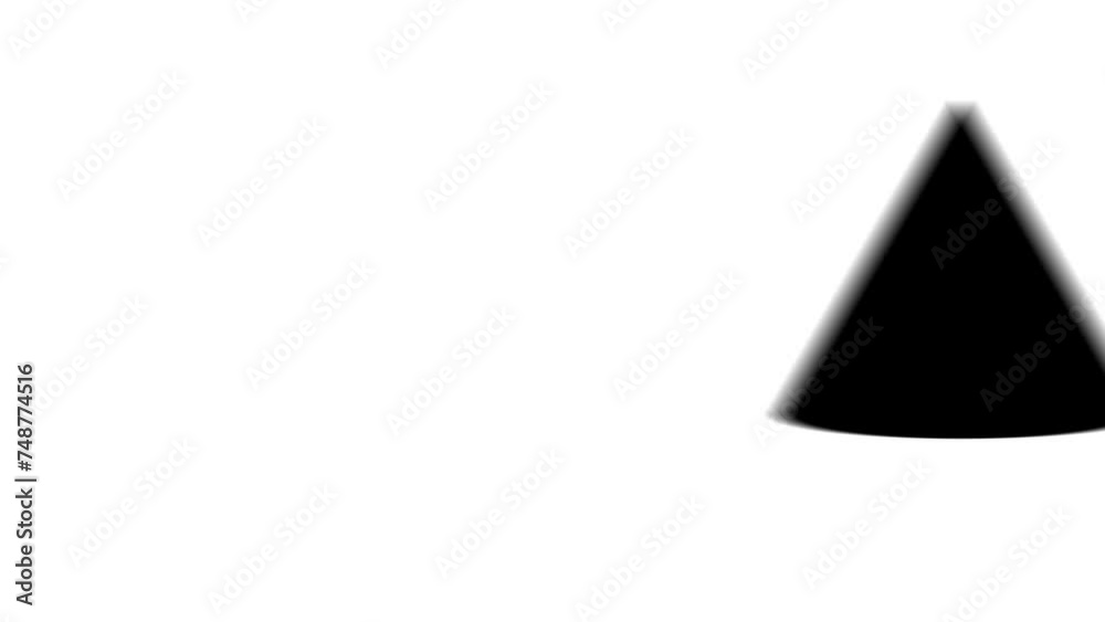 Animation set, cone symbol. Animations: transparency, zooms, transition ...