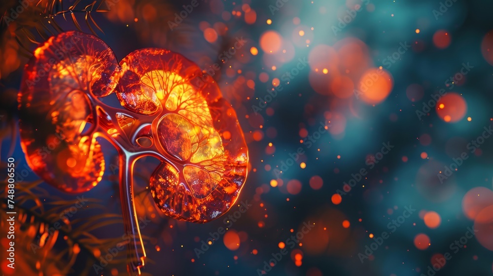 World Kidney Day Celebration Design: Kidney Line Art Element. Concept ...