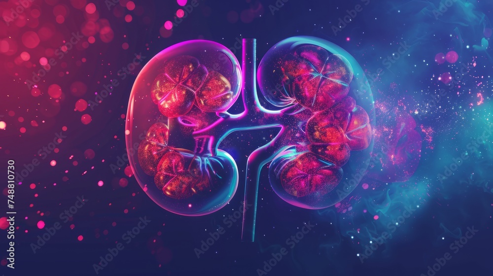 World Kidney Day Celebration Design: Kidney Line Art Element. Concept ...