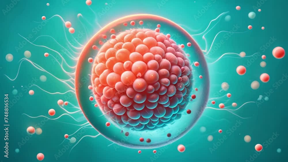 Human Embryonic Morula Stage Under Microscope Fertilized Egg Morula Stage Human Embryonic