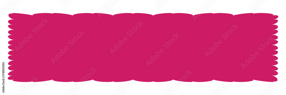 Wave rectangle frame. Doodle scalloped edge border with wavy pattern ...