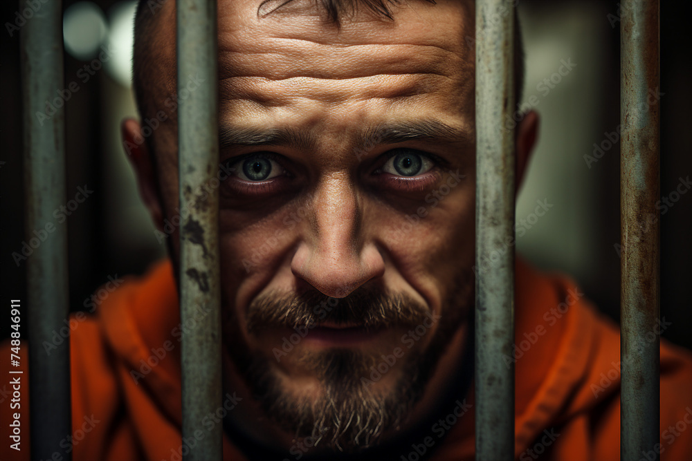 Generative AI picture restricted freedom concept prisoner in jail ...