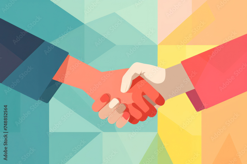 Successful Business Handshake: A Symbol of Trust and Collaboration in a ...