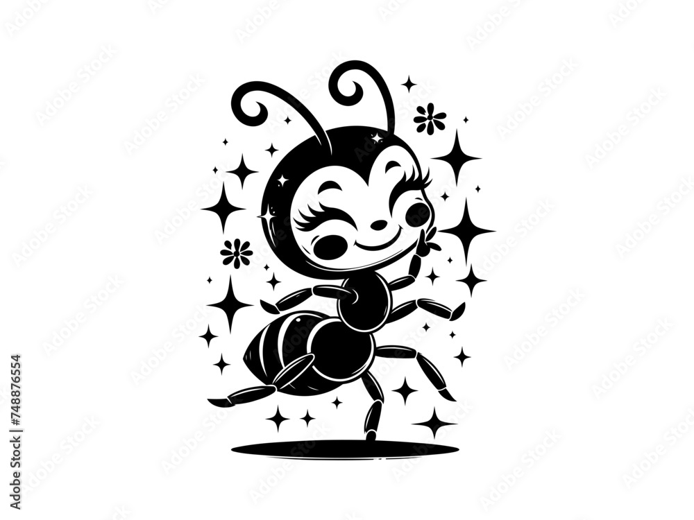 Tiny Wonders Ant Vector Illustration Detailed Vector File Stock