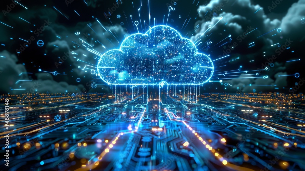 Cloud computing infrastructure powering global exploration digital map ...