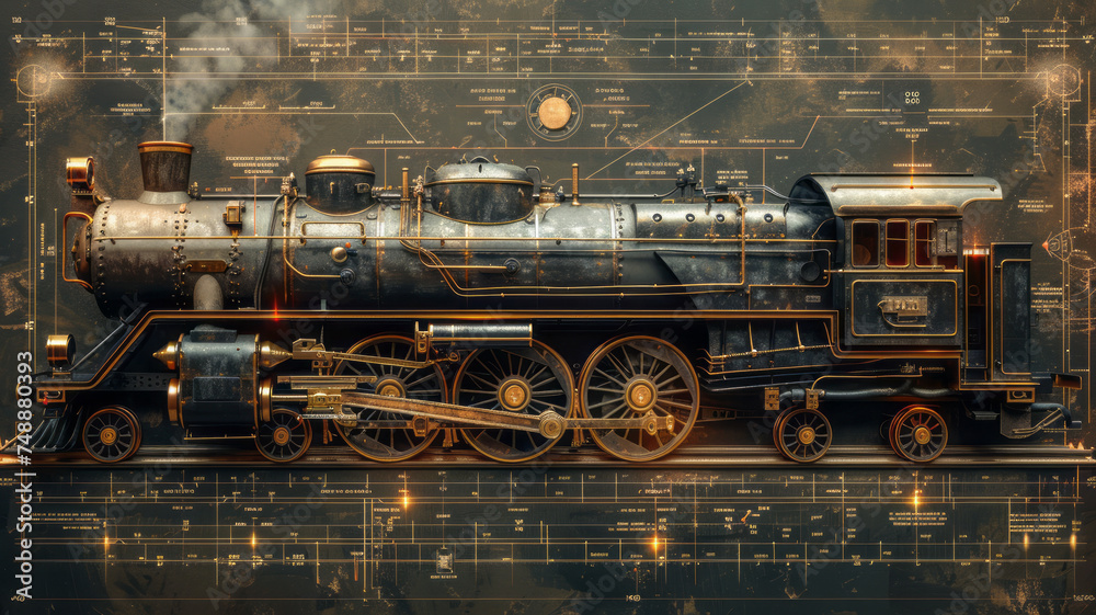 a construction blueprint in an exploded schematic style depicting ...