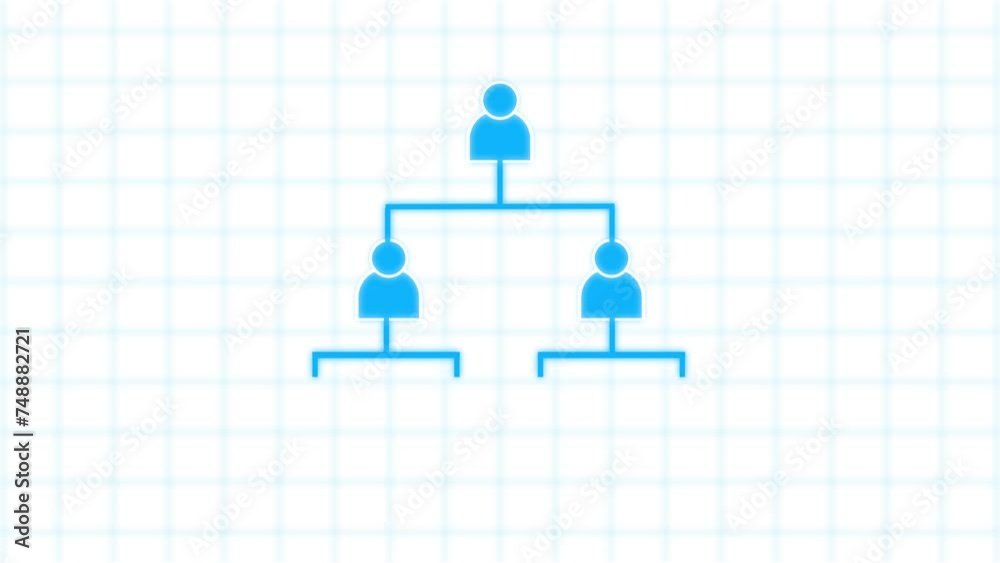 Animated diagram icon.Animated flowchart icon. Work process line ...