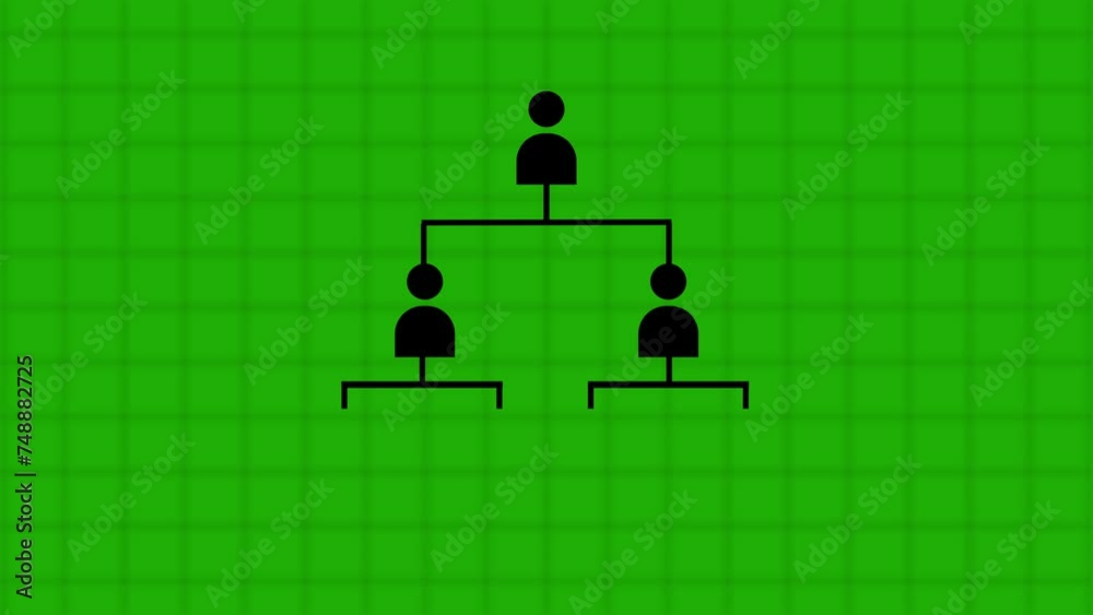 Animated diagram icon.Animated flowchart icon. Work process line ...