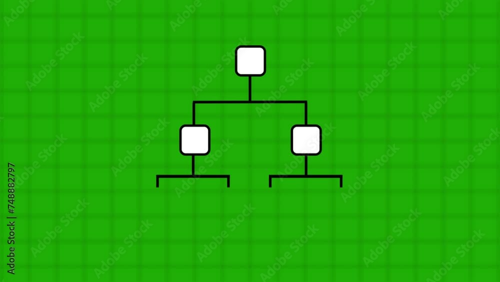 Animated diagram icon.Animated flowchart icon. Work process line ...