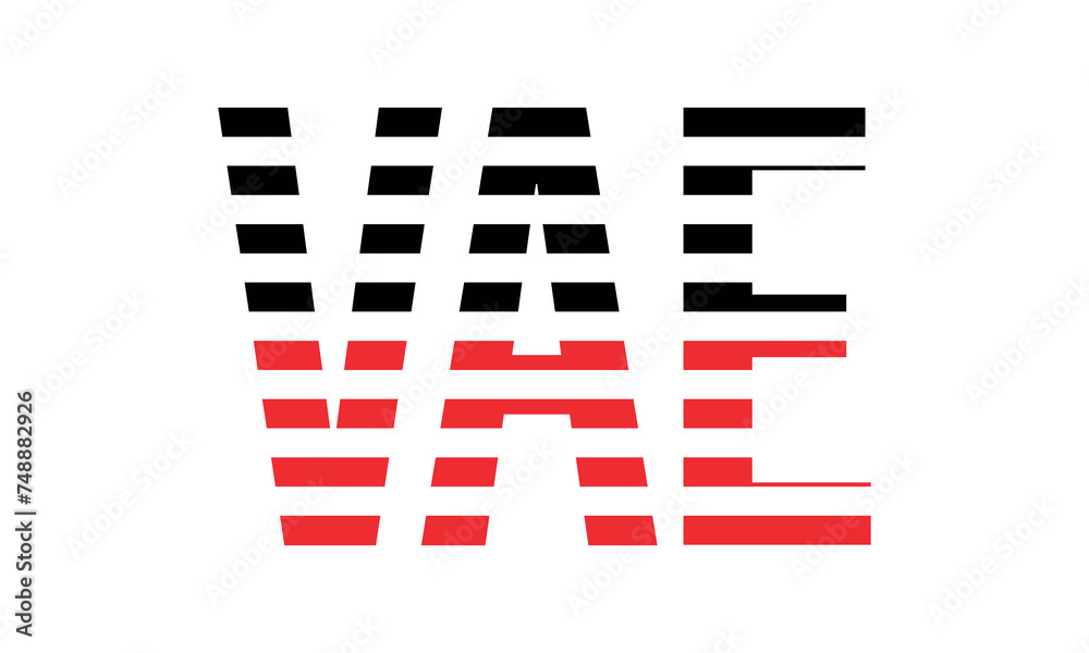 VAE three initial letter iconic line negative space minimal logo design ...