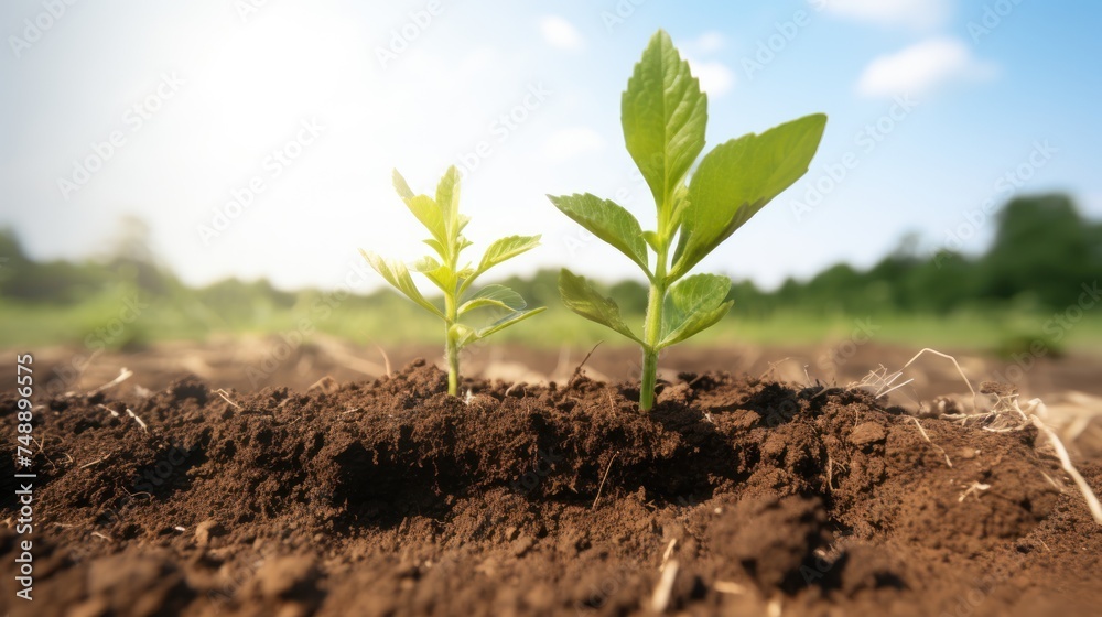 Shows a comparison picture of soil health before and after improvements ...