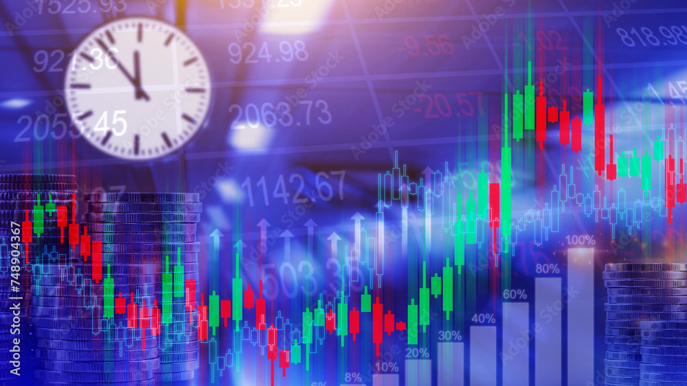 Stock market graph trading analysis investment financial, stock ...