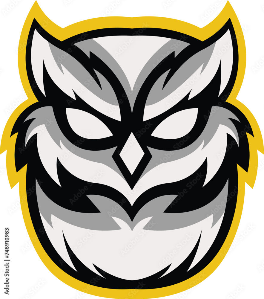 Owl logo design, mascot Owl logo icon illustration vector drawing ...