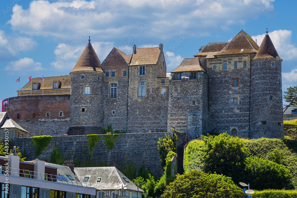 View of Dieppe Castle (Chateau de Dieppe). In 1188, King Henry II of ...