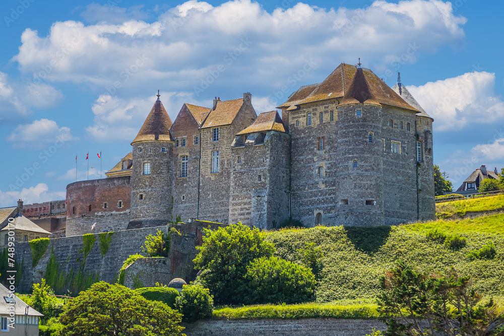 View of Dieppe Castle (Chateau de Dieppe). In 1188, King Henry II of ...