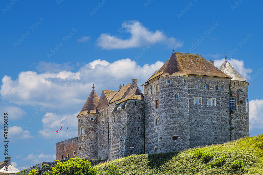 View of Dieppe Castle (Chateau de Dieppe). In 1188, King Henry II of ...