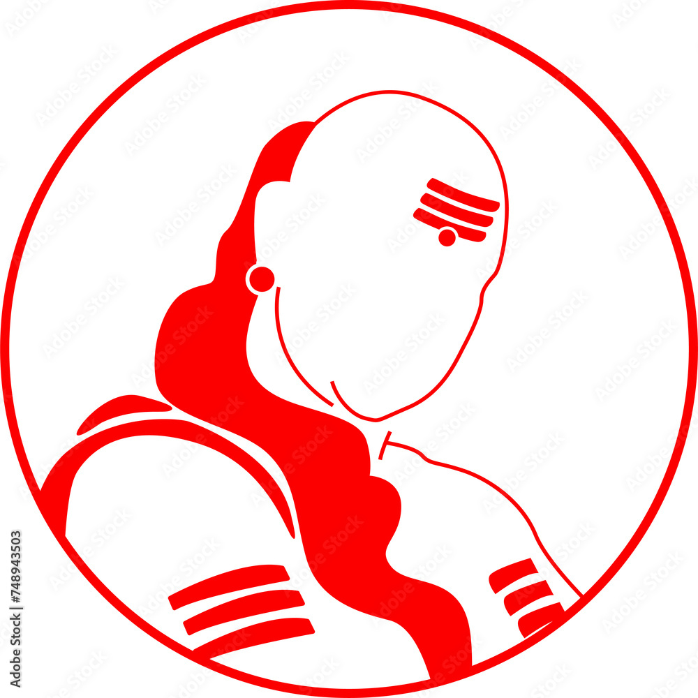Chanakya Face icon Stock Illustration | Adobe Stock