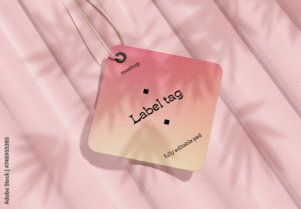 Hanging Label Tag Mockup Stock Template | Adobe Stock