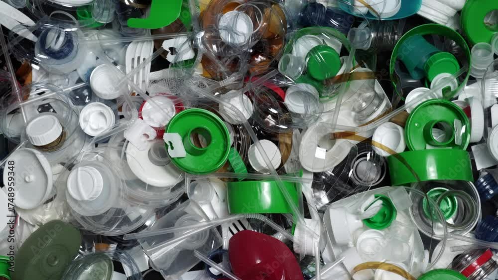 Single use plastic garbage from one household. Bring awareness to over ...