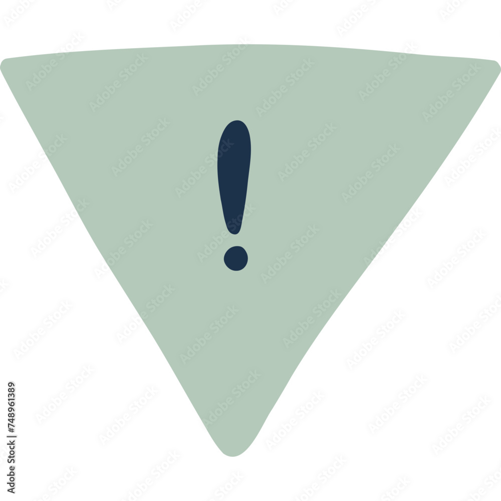 Cute colorful hand drawn mark of exclamation point in checkbox in the ...