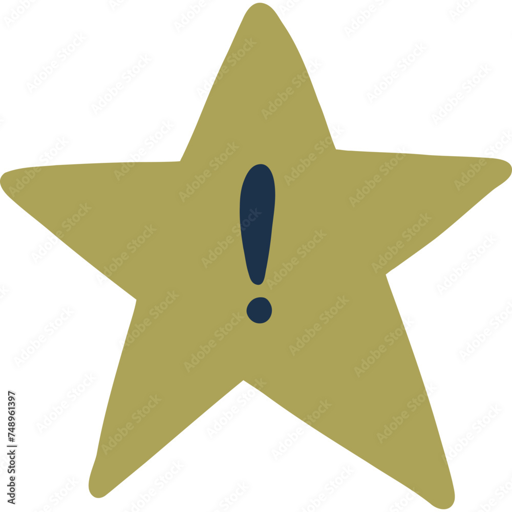 Cute colorful hand drawn mark of exclamation point in checkbox in the ...