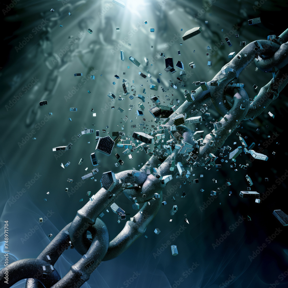 Powerful image symbolizing liberation from depression's chains. Perfect ...