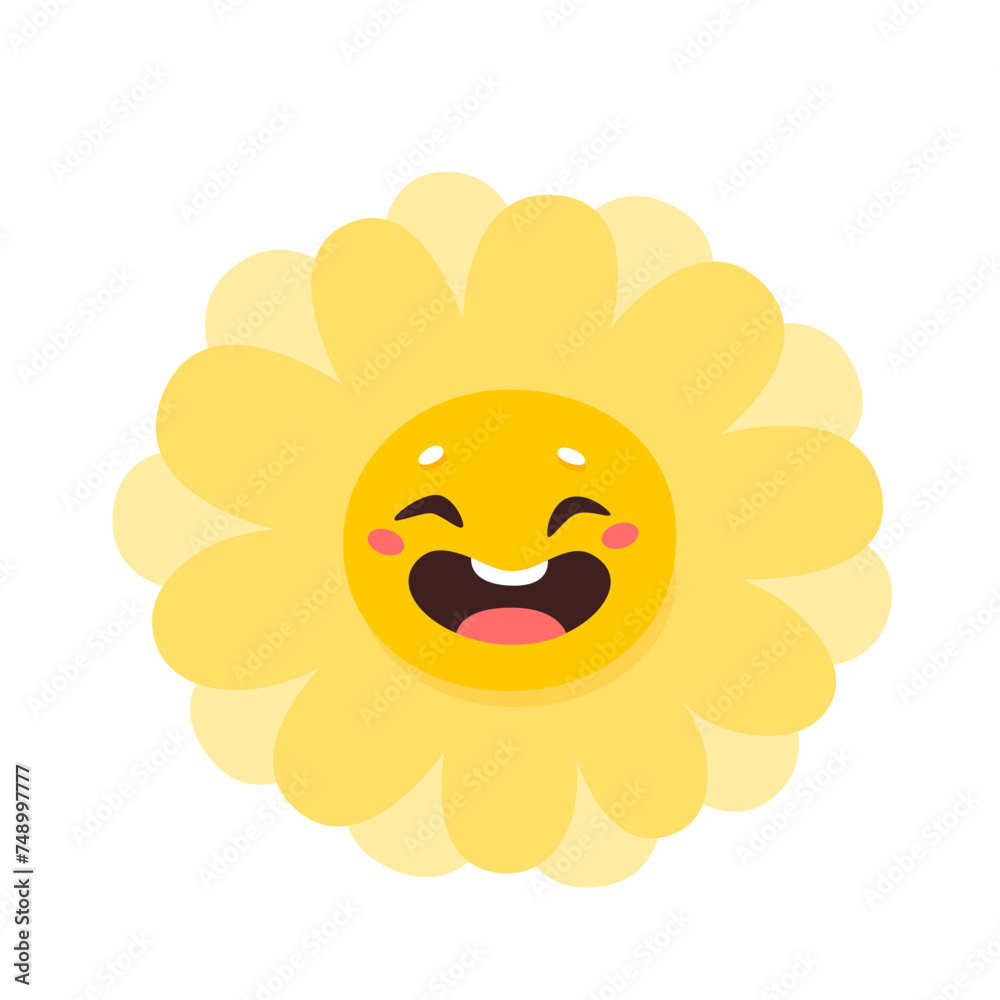 Vetor de Cute sun character vector illustration. Cartoon isolated funny ...