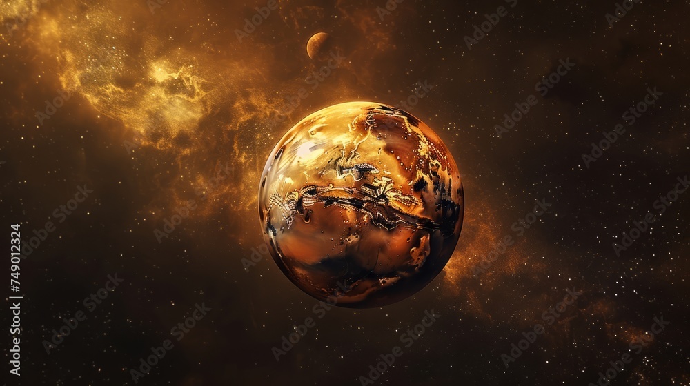 Mars - High resolution beautiful art presents planet of the solar ...