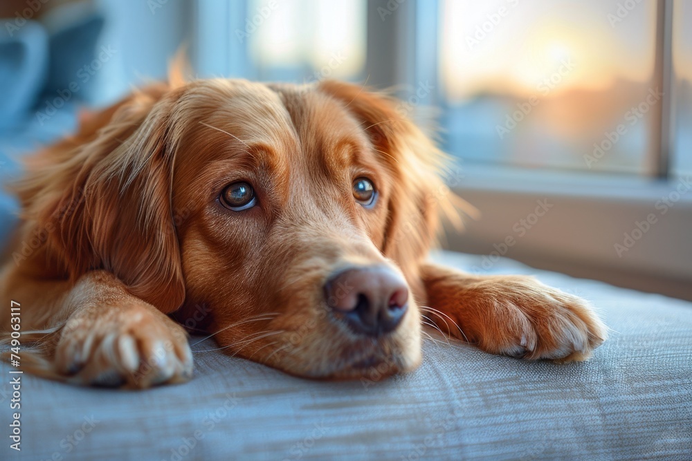 Foto de Focused close-up on a pet dog's paws with the rest of the image ...
