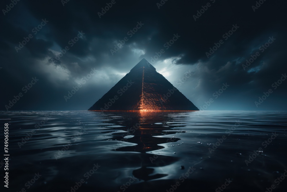 History forgotten depth illumination silence a drone capturing the ...