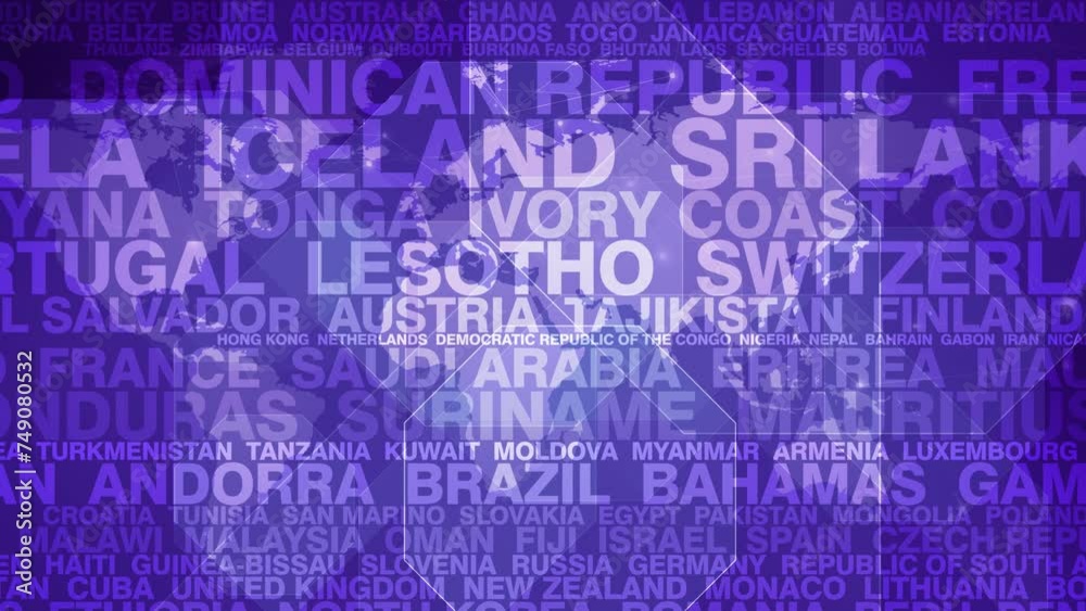 News background exploring countries of world through world map and ...