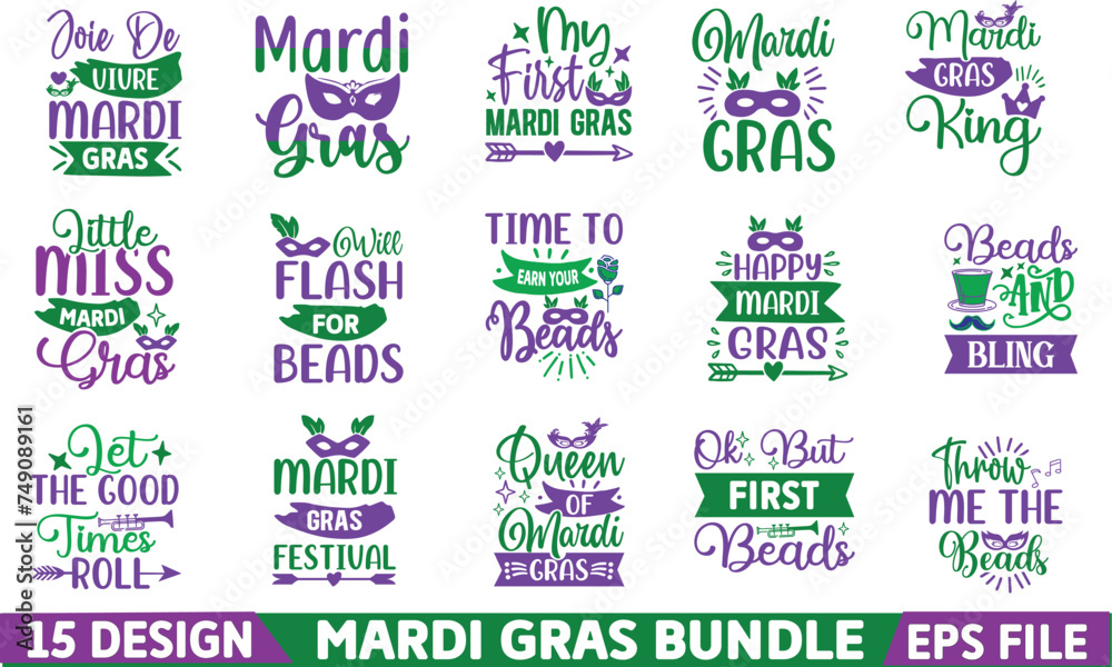 Mardi Gras SVG Bundle, Funny Mardi Gras Svg, Fat Tuesday Carnival Svg ...