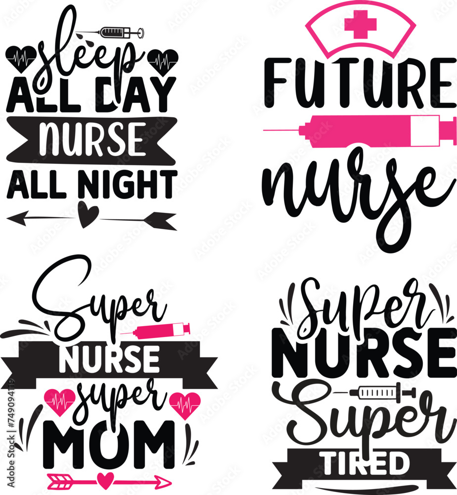 Vetor de Nurse SVG Bundle, Nurse Quotes SVG, Doctor Svg, Nurse ...