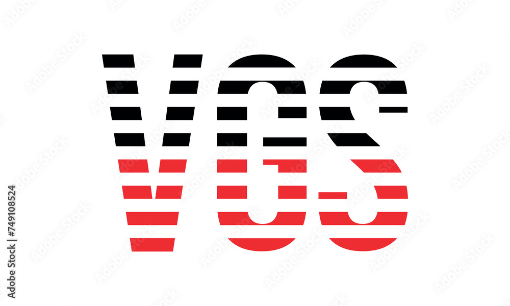 VGS three initial letter iconic line negative space minimal logo design ...