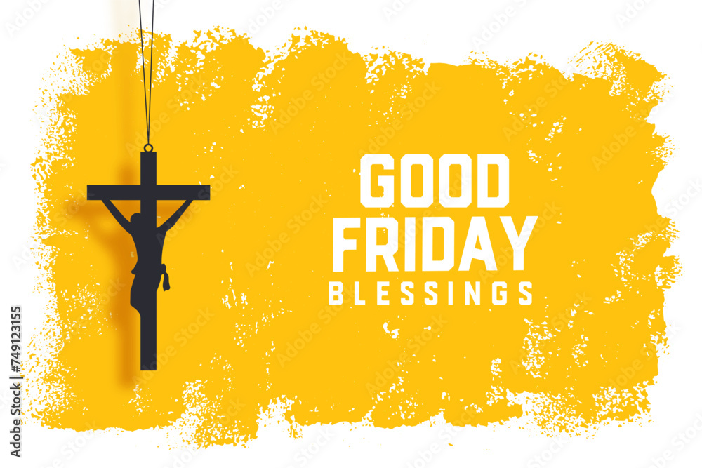 grungy style holy good friday religious background with hanging ...