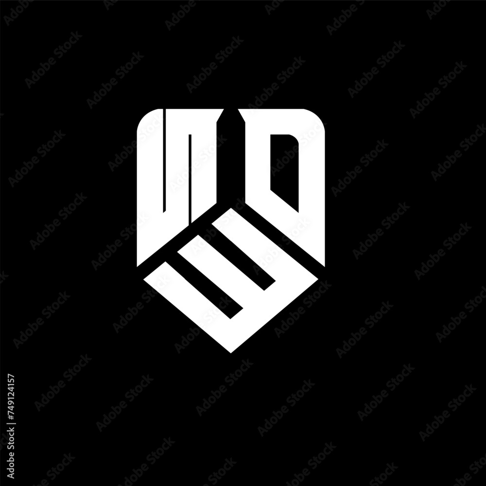 NWO letter logo design on black background. NWO creative initials ...