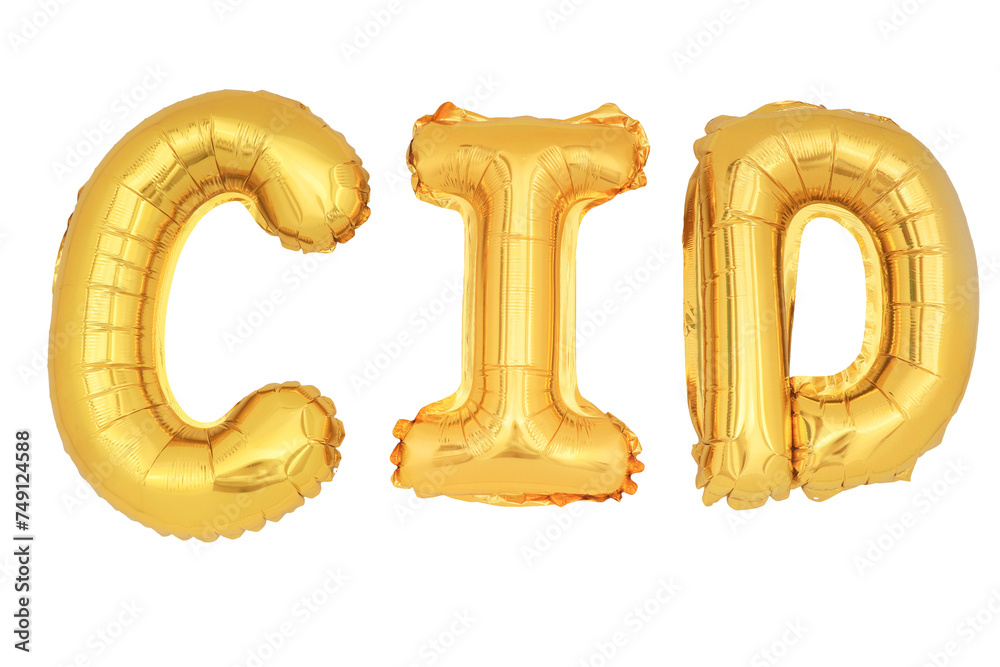 Gold Letters CID on isolated background.png Stock Illustration | Adobe ...