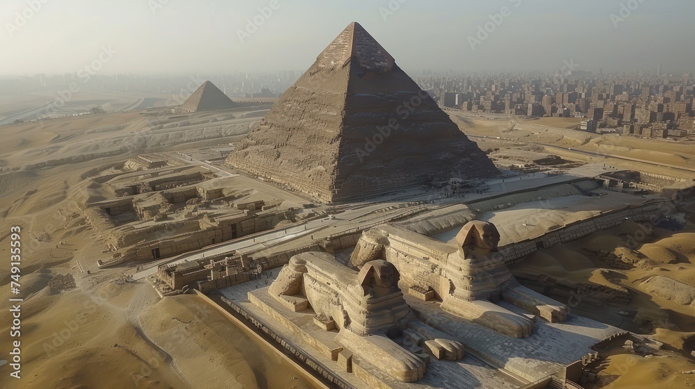 Ancient Egypt's Great Pyramid and Sphinx at Giza Plateau: A Monumental ...