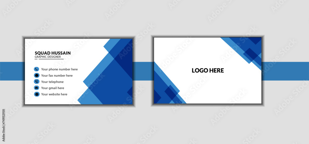 Double sided vector business card design Stock Vector | Adobe Stock