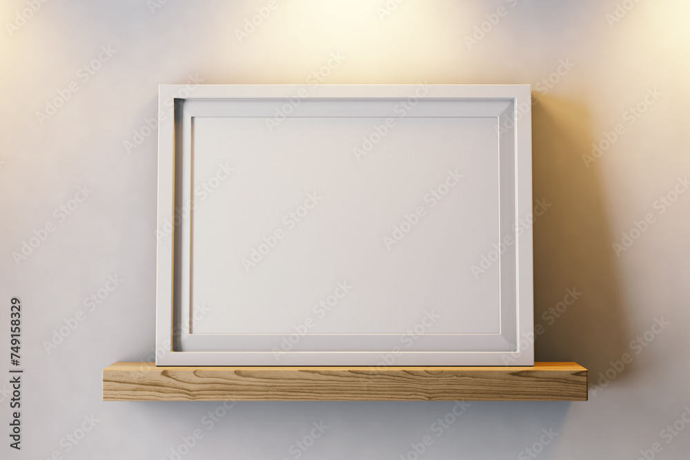 blank modern clean a4 size paper landscape achievement certificate poster on simple white frame ...